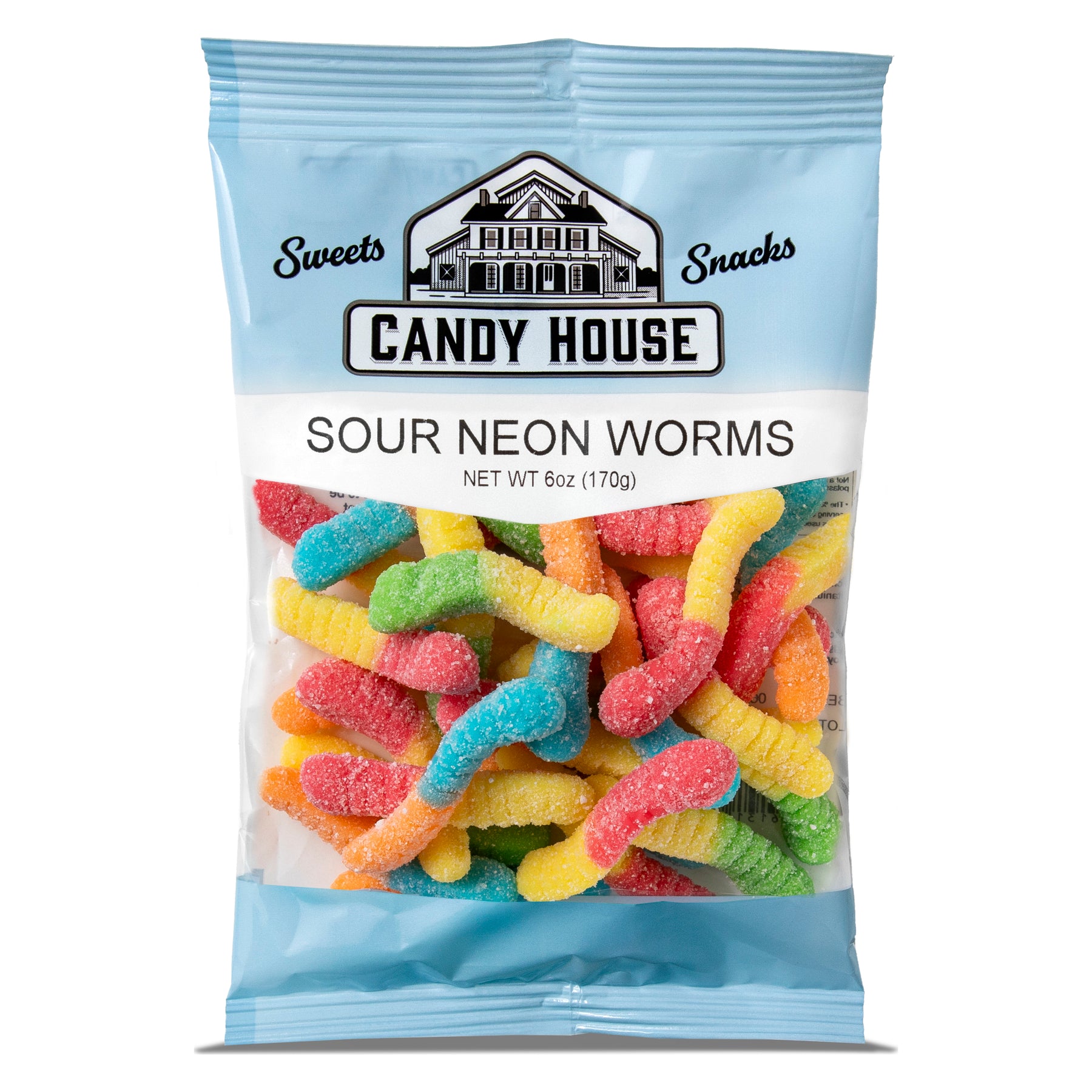 Sour Gummi Neon Worms (6oz) – Doscher's Candy Co.